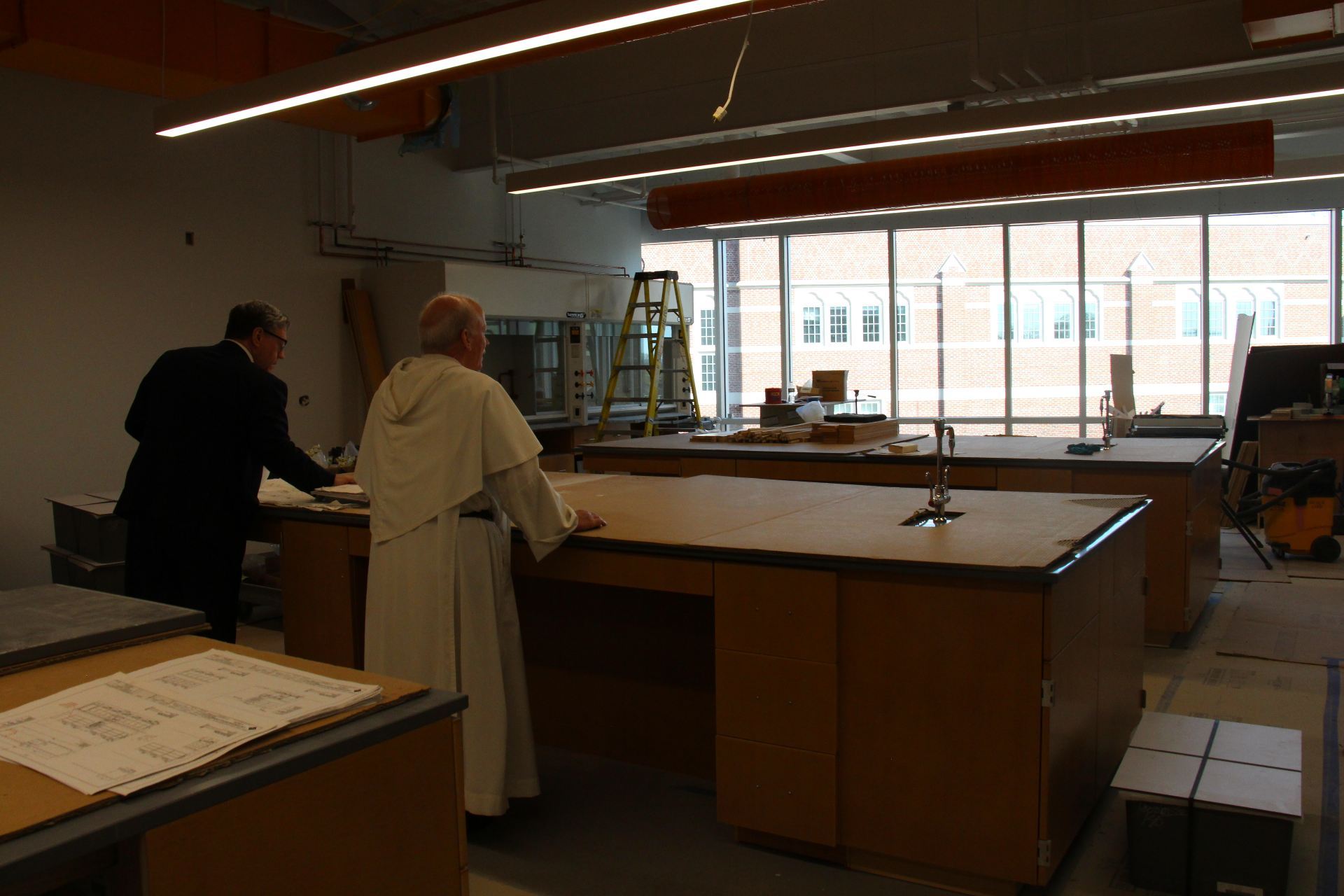 Fr. Shanley tours Science Complex – Momentum – Construction Projects at ...